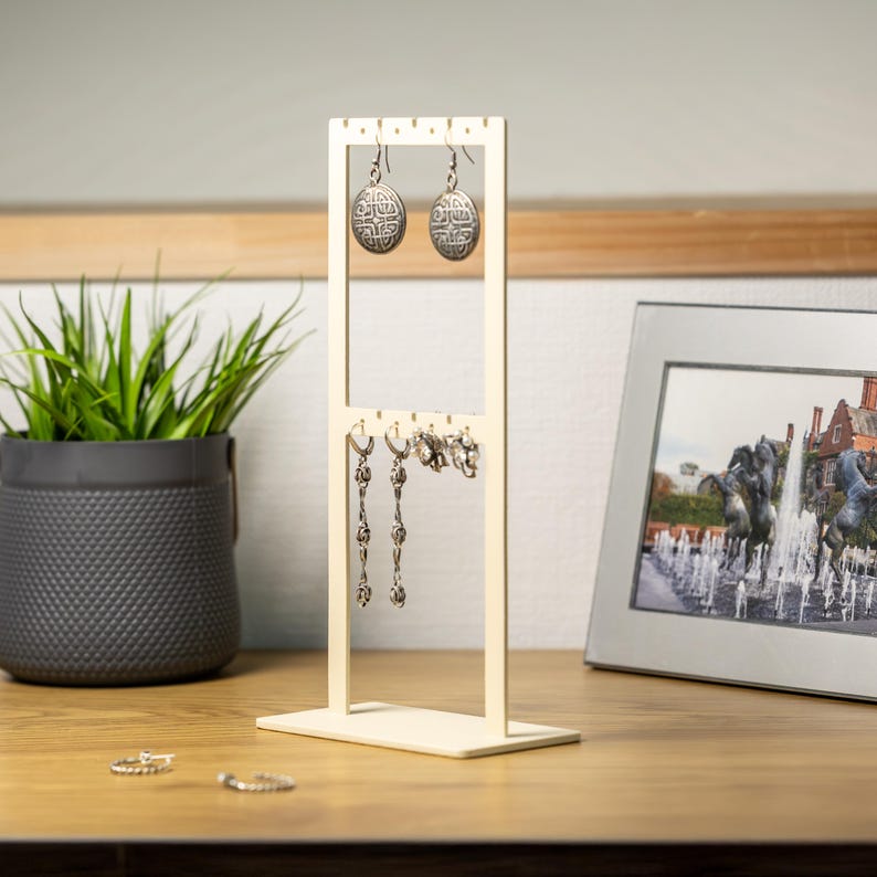 Earring Stand Organizer – 1/2/3 Tier Jewelry Display, Metal Holder for ...