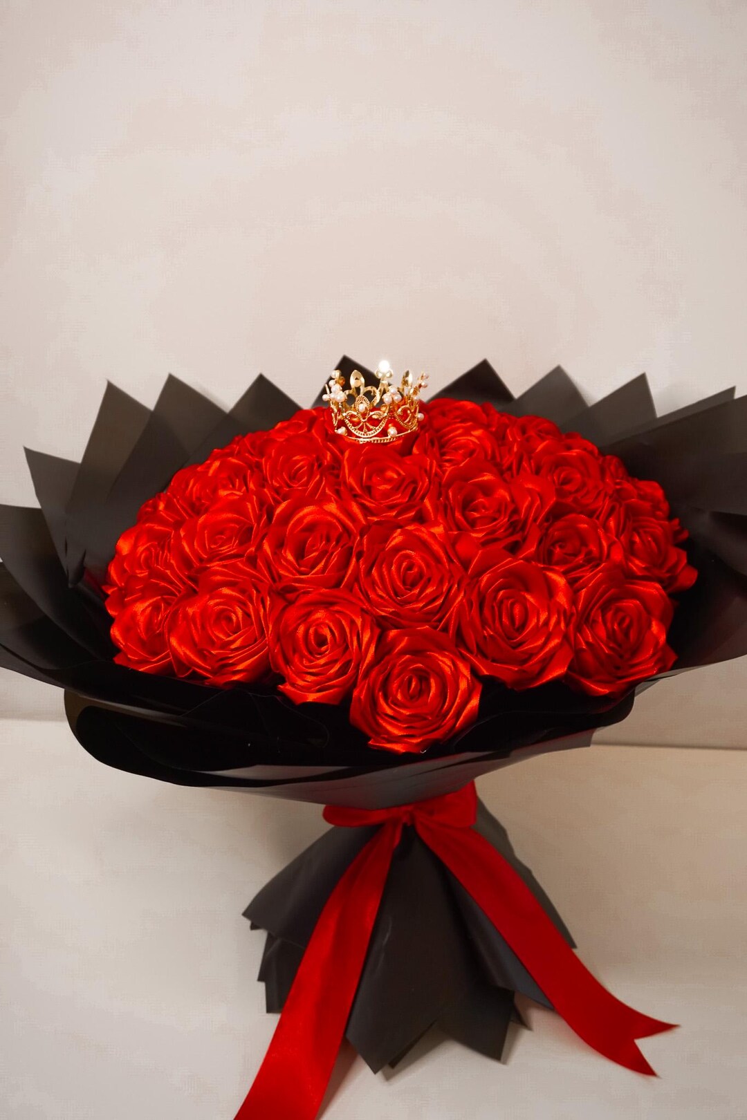 Handmade Artificial Rose Bouquet – Personalized Gift – Custom Colors ...