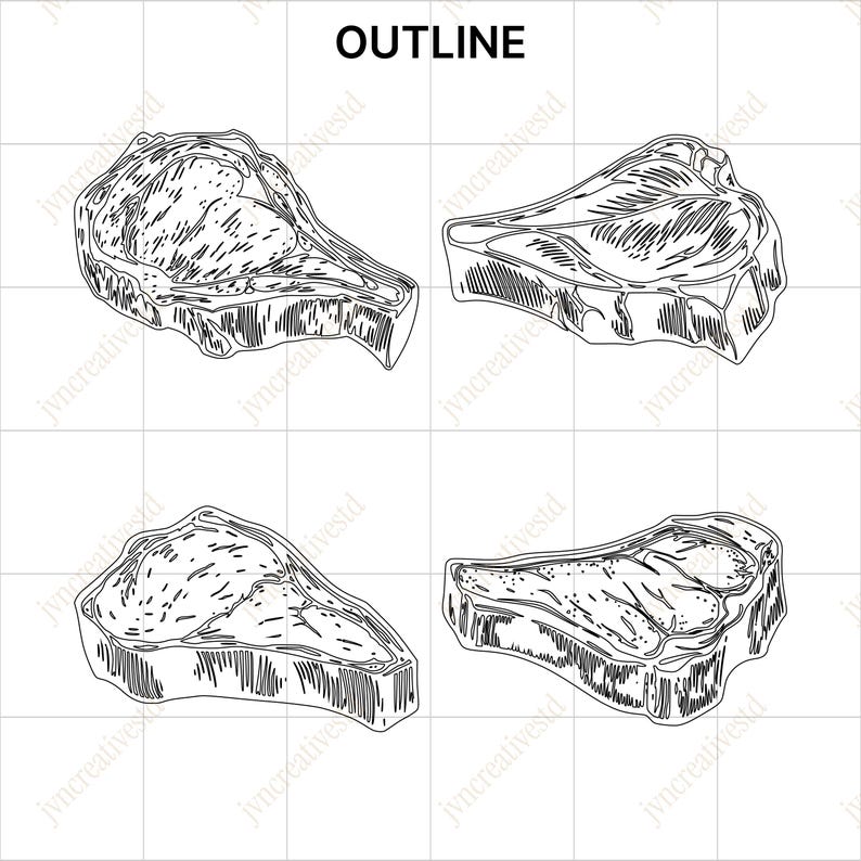 Butcher Clipart Pack | Vector Files for DIY Projects, Decals & Engraved ...