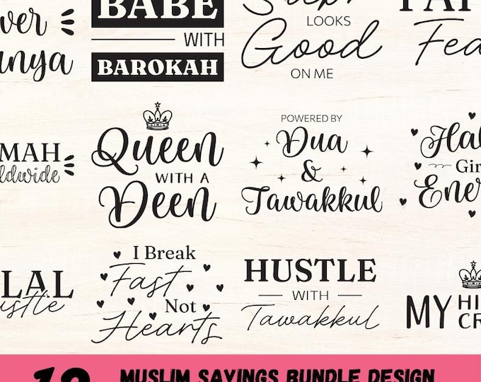 Islamic Quotes Bundle, Muslim Png, Islamic Svg, Islamic PNG, Islam ...