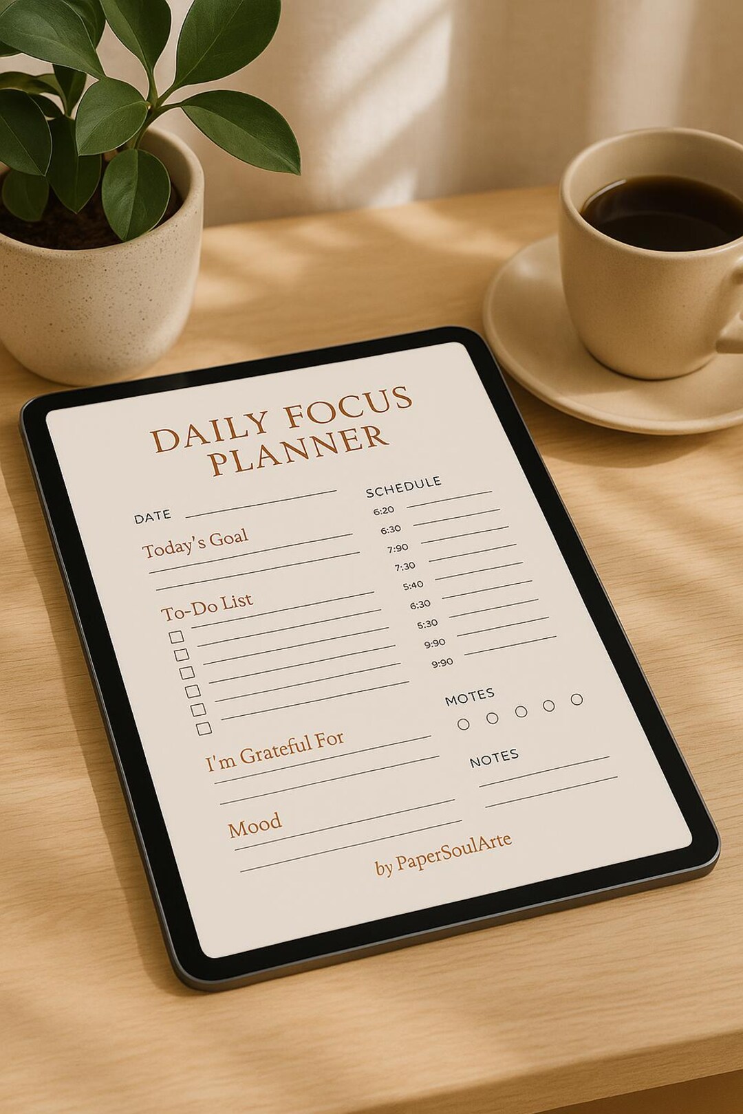 Daily Focus Planner-printable Minimalist To-do List, Gratitude ...