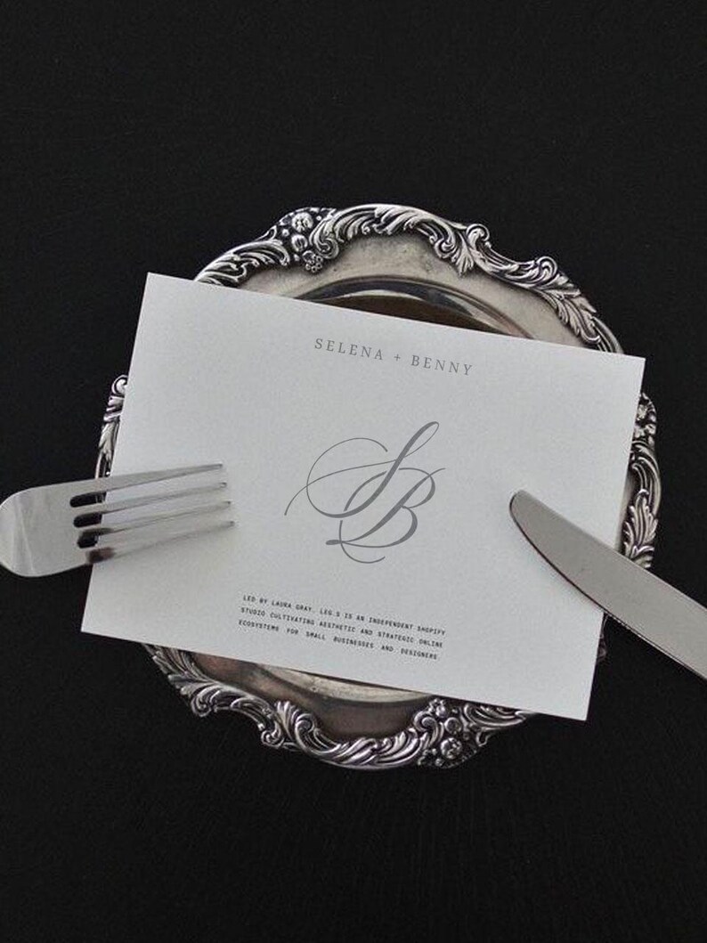 SB Elegant Wedding Monogram: Minimalist Premade Initials Logo, Wedding ...