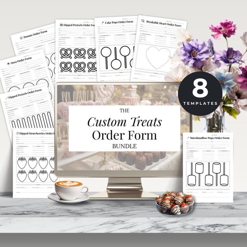 Chocolate Order Form, Editable Template for Custom Bakery Invoices ...