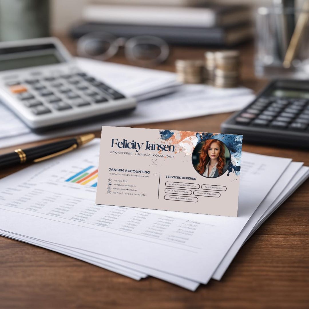 Tax Preparer Business Cards Template, Editable Tax Preparation Card ...