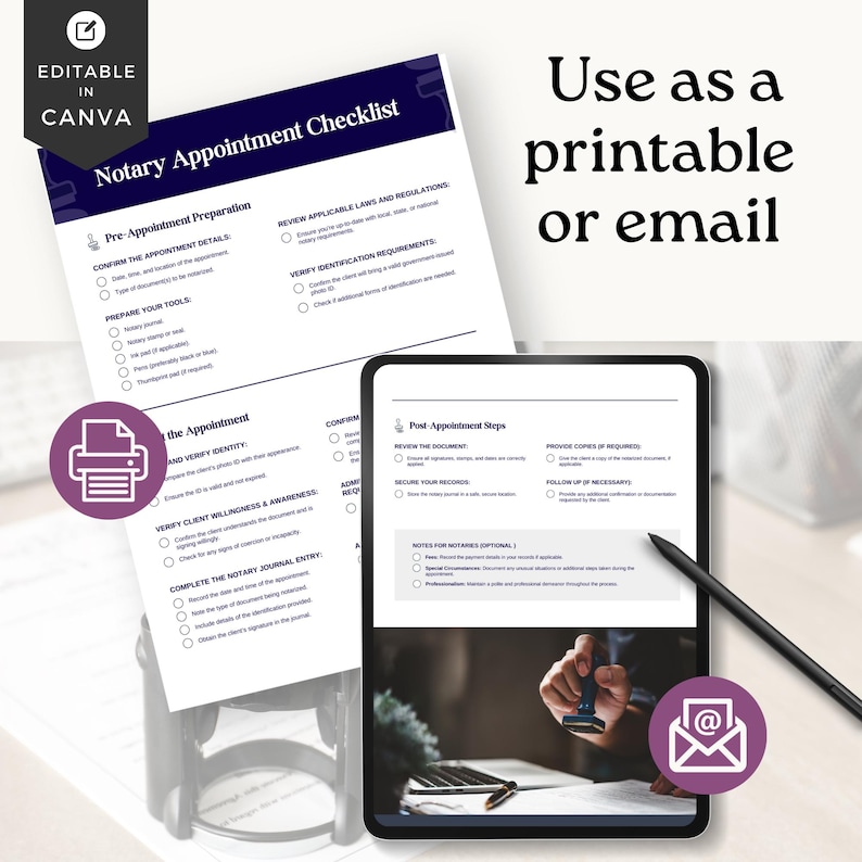 Notary Loan Signing Checklist, Printable Notary Forms, Signing Agent ...