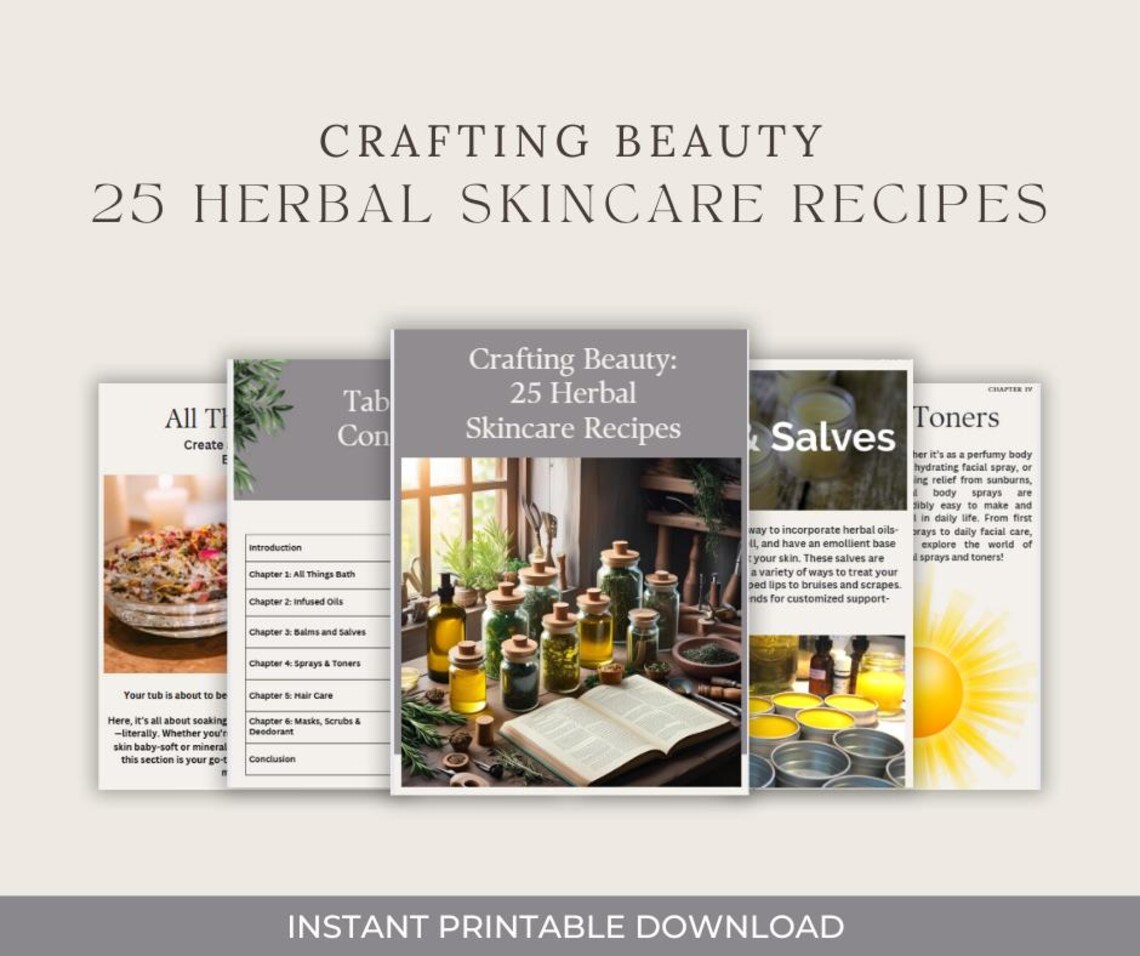 Organic Skincare Recipe Ebook: DIY Plant-based Beauty Guide (PDF ...