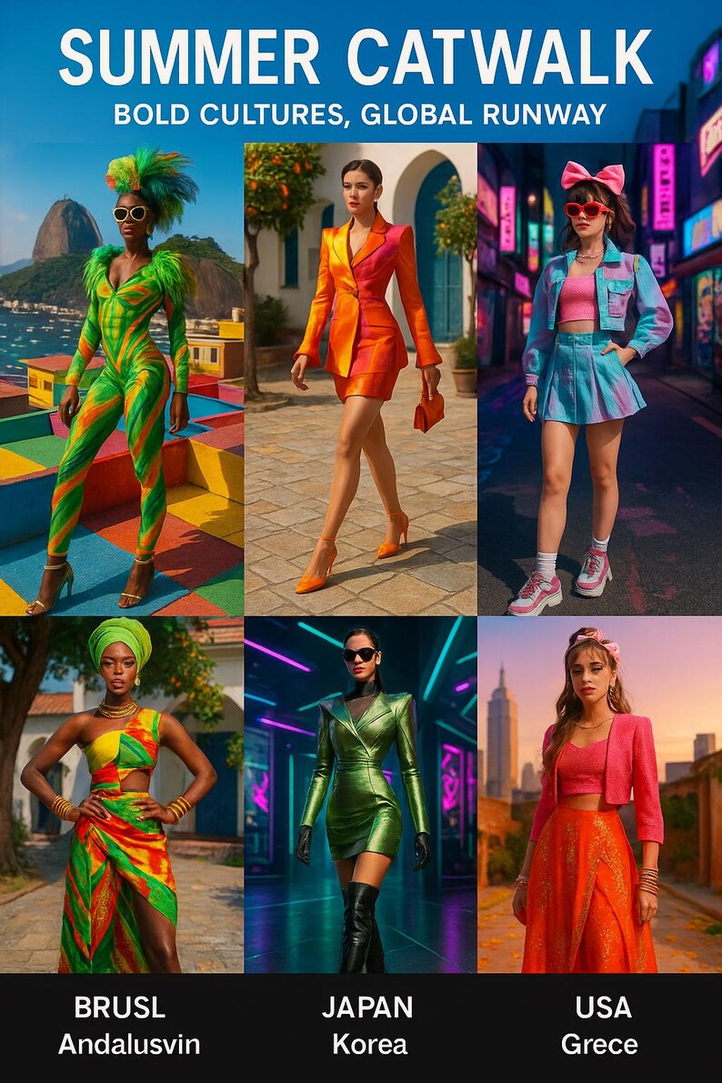 Summer Catwalk — Bold Cultures, Global Runway - Etsy