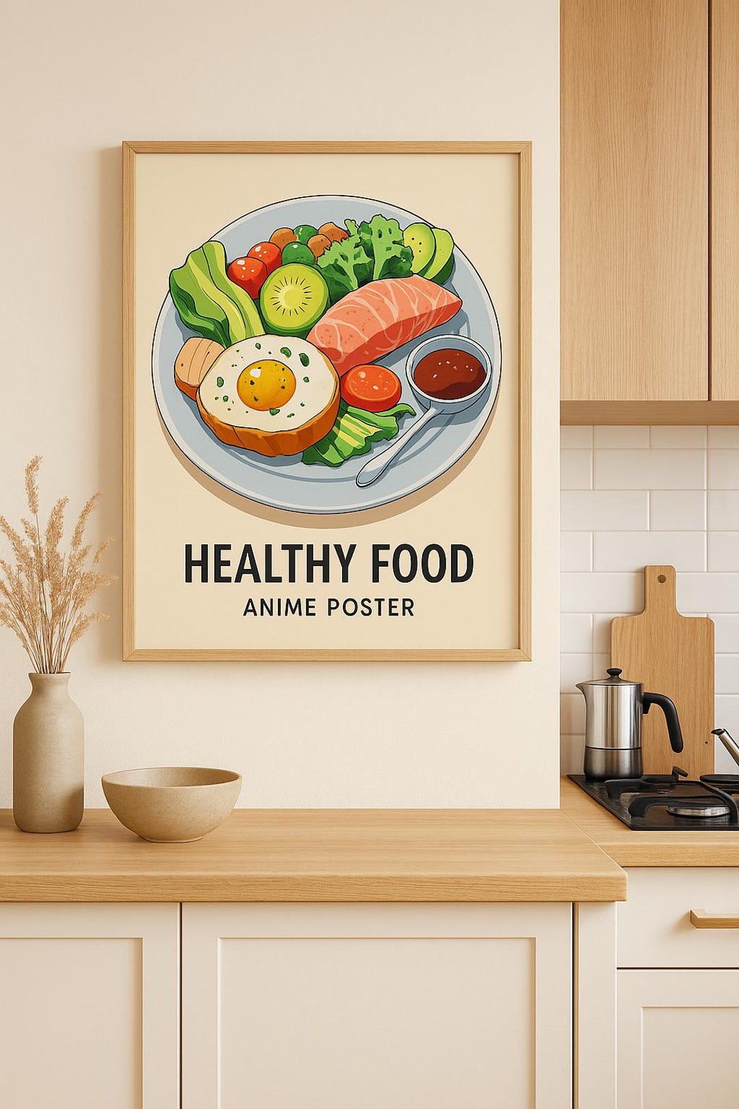 Anime Healthy Food Poster – Kitchen Art Print (digital Download) - Etsy