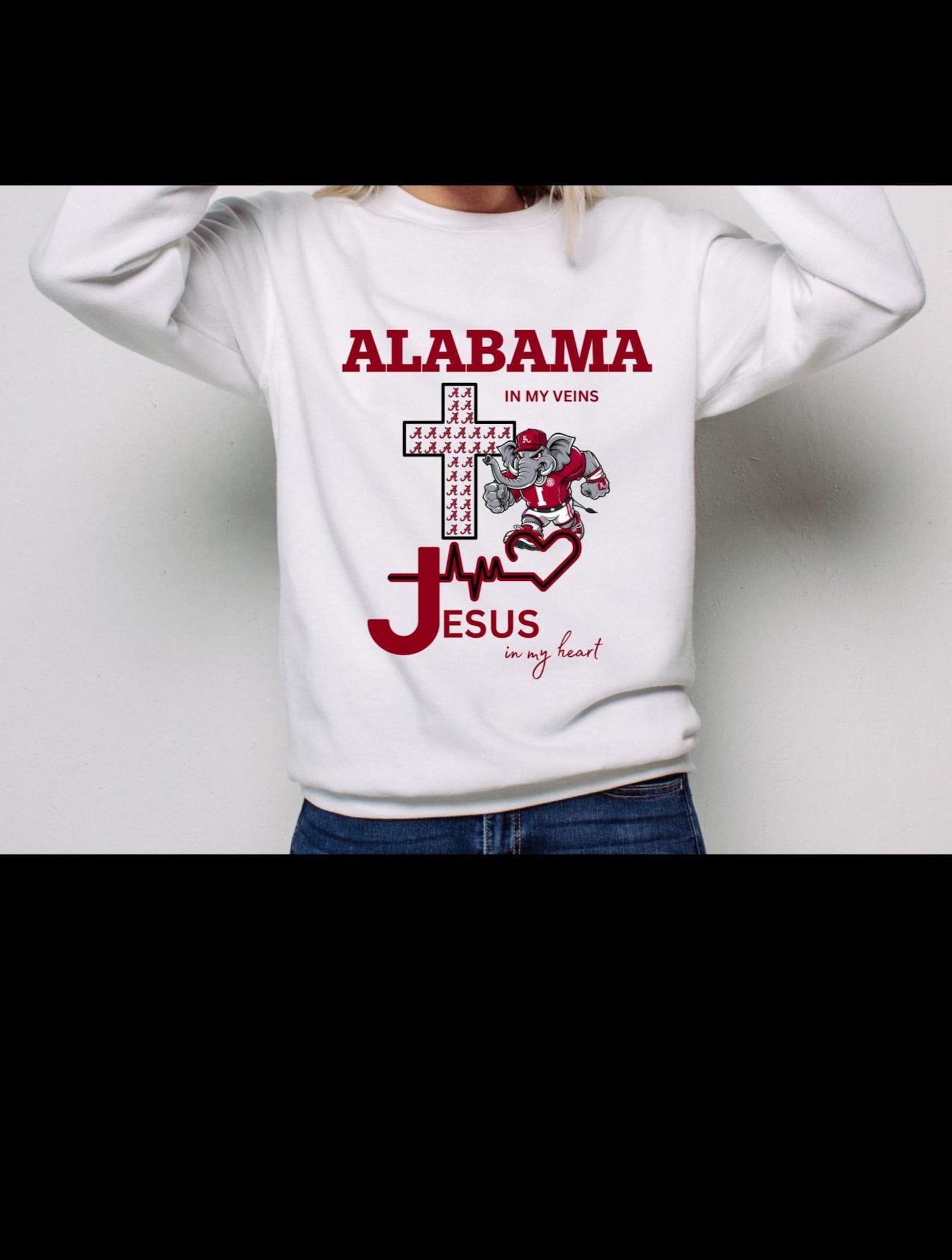 Alabama Jesus Heart PNG File: Sublimation & DTF Transfers - Etsy