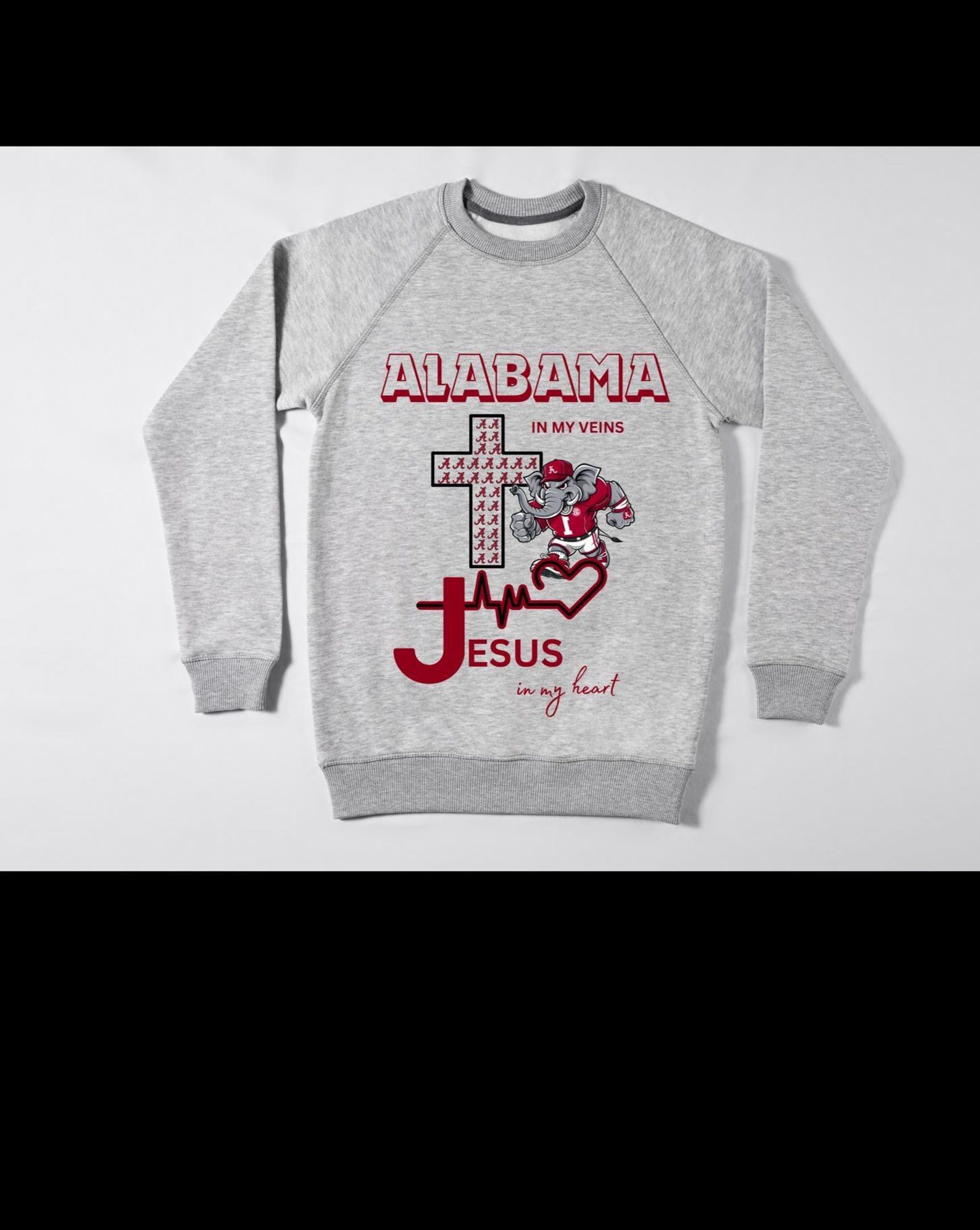 Alabama Jesus Heart PNG File: Sublimation & DTF Transfers - Etsy