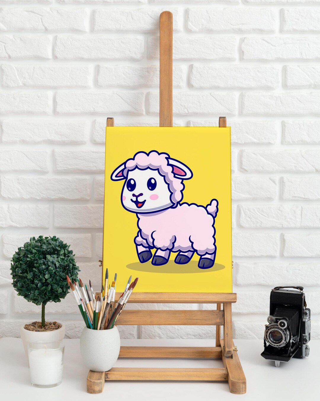 Cute Sheep Paint by Numbers Kit, Fun Coloring Set for Kids, Paint by ...