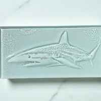 Shark Ceramic Wall Art Tile, 8" by 12" Glossy Finish, With or Without ...