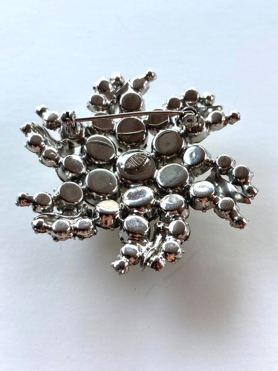 Vintage 50’s Weiss Rhinestone Wedding Brooch Signed - Gem
