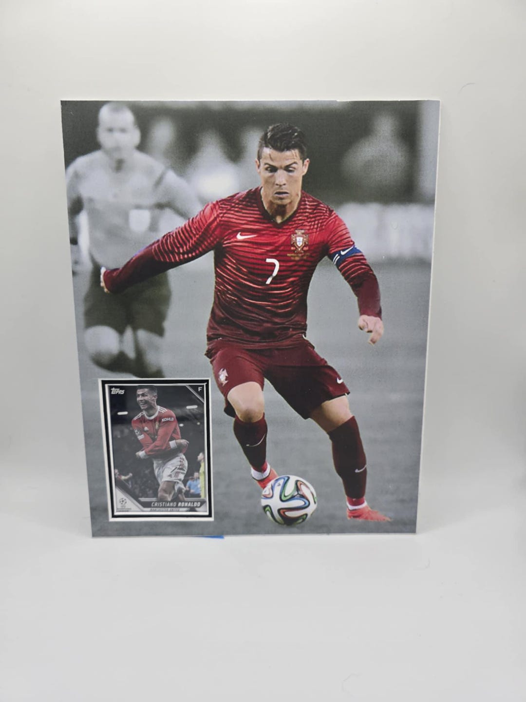 Cristiano Ronaldo 8x10 Trading Card Frame Wall Art Display Soccer ...
