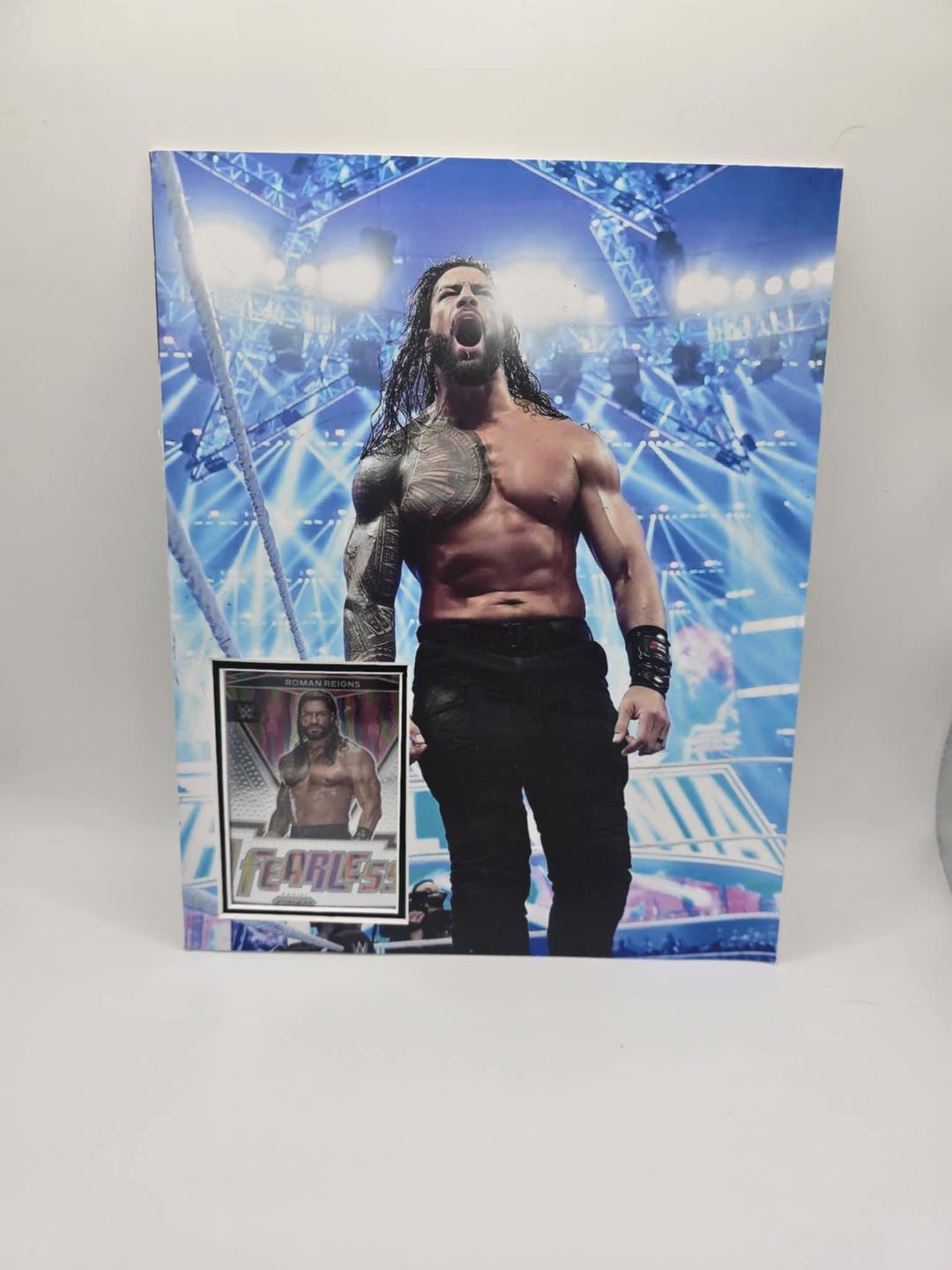 WWF WWE Roman Reigns 8x10 Wrestling Card Frame Wall Art Display Big Dog ...