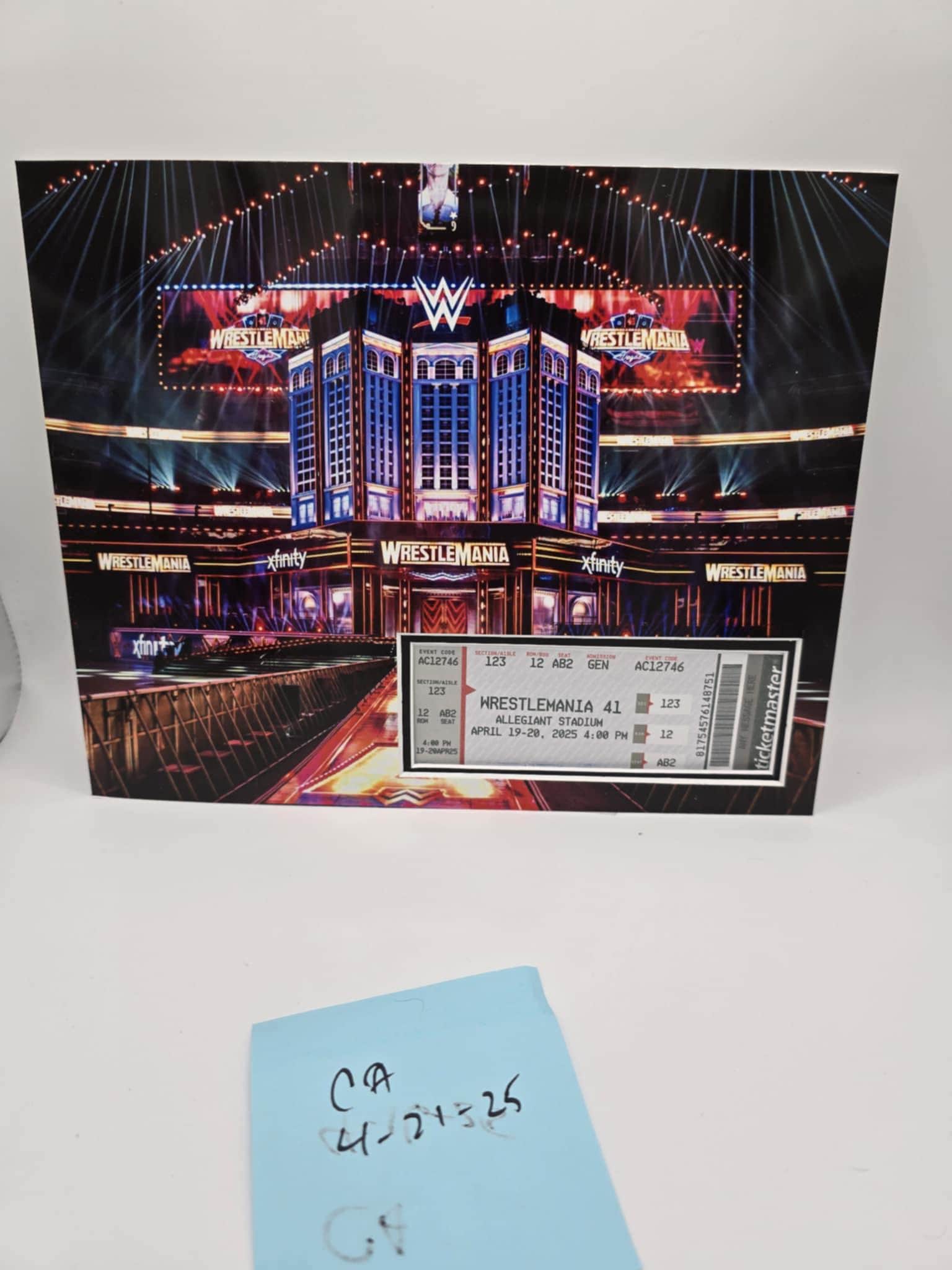 Custom Wrestlemania 41 Ticket Stub 8x10 Mat Board Display Frame WWE - Etsy