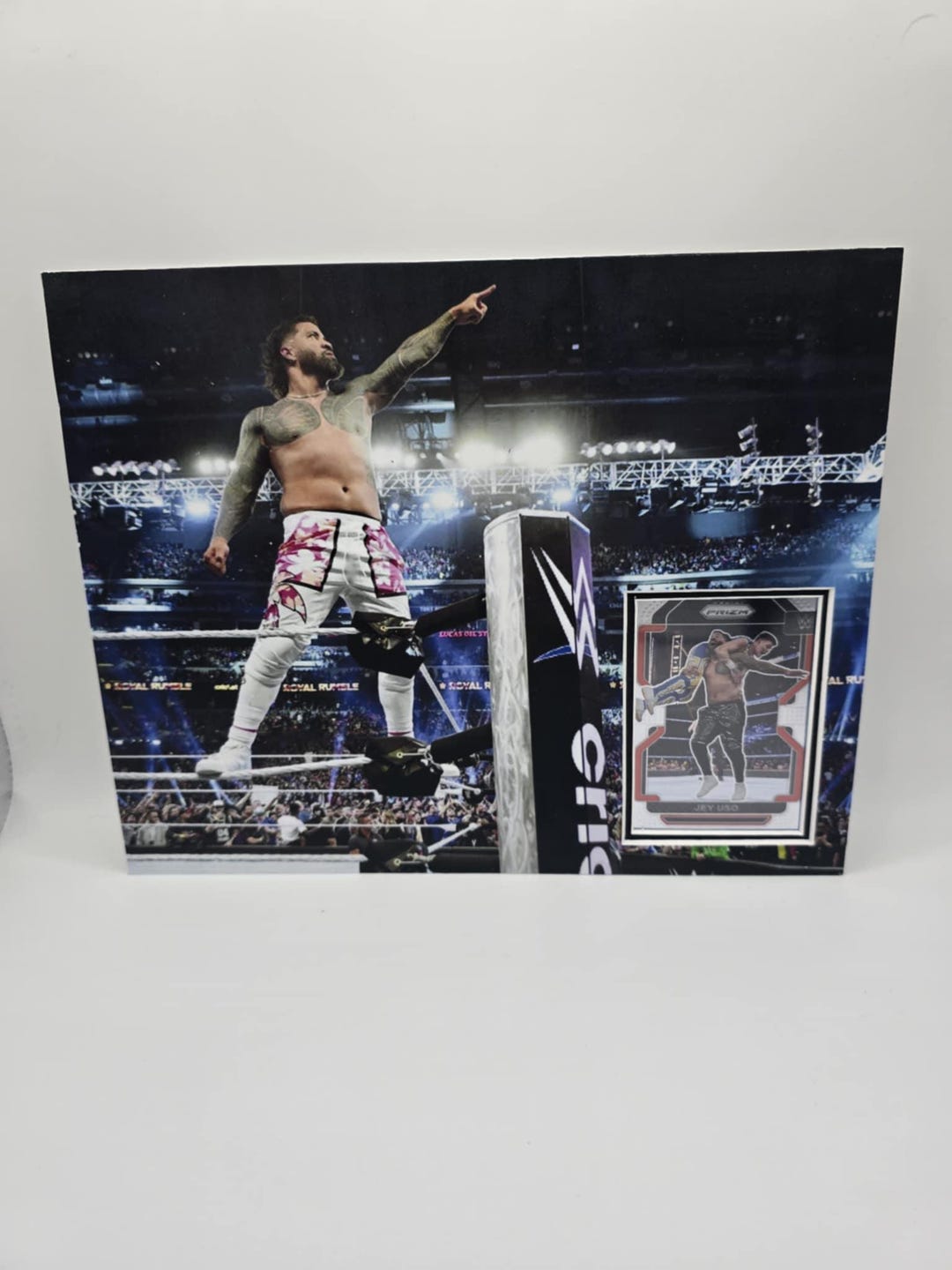 WWF WWE Jey Uso 8x10 Wrestling Card Frame Wall Art Display Royal Rumble ...