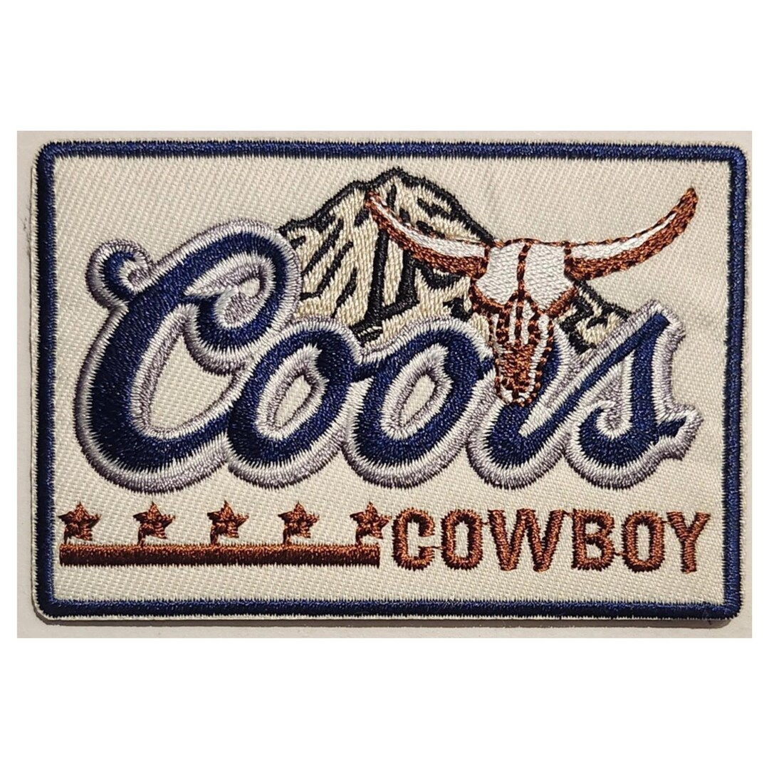 Coors Cowboy Patch – Embroidered Western Beer Patch for Jackets, Hats ...