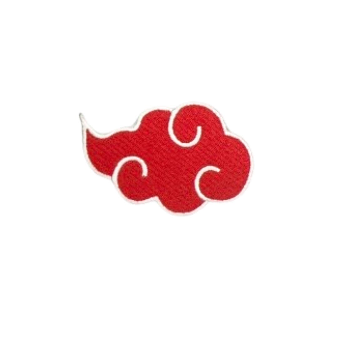 Akatsuki Cloud Patch – Red Naruto Anime Iron-on Patch for Jackets, Bags ...