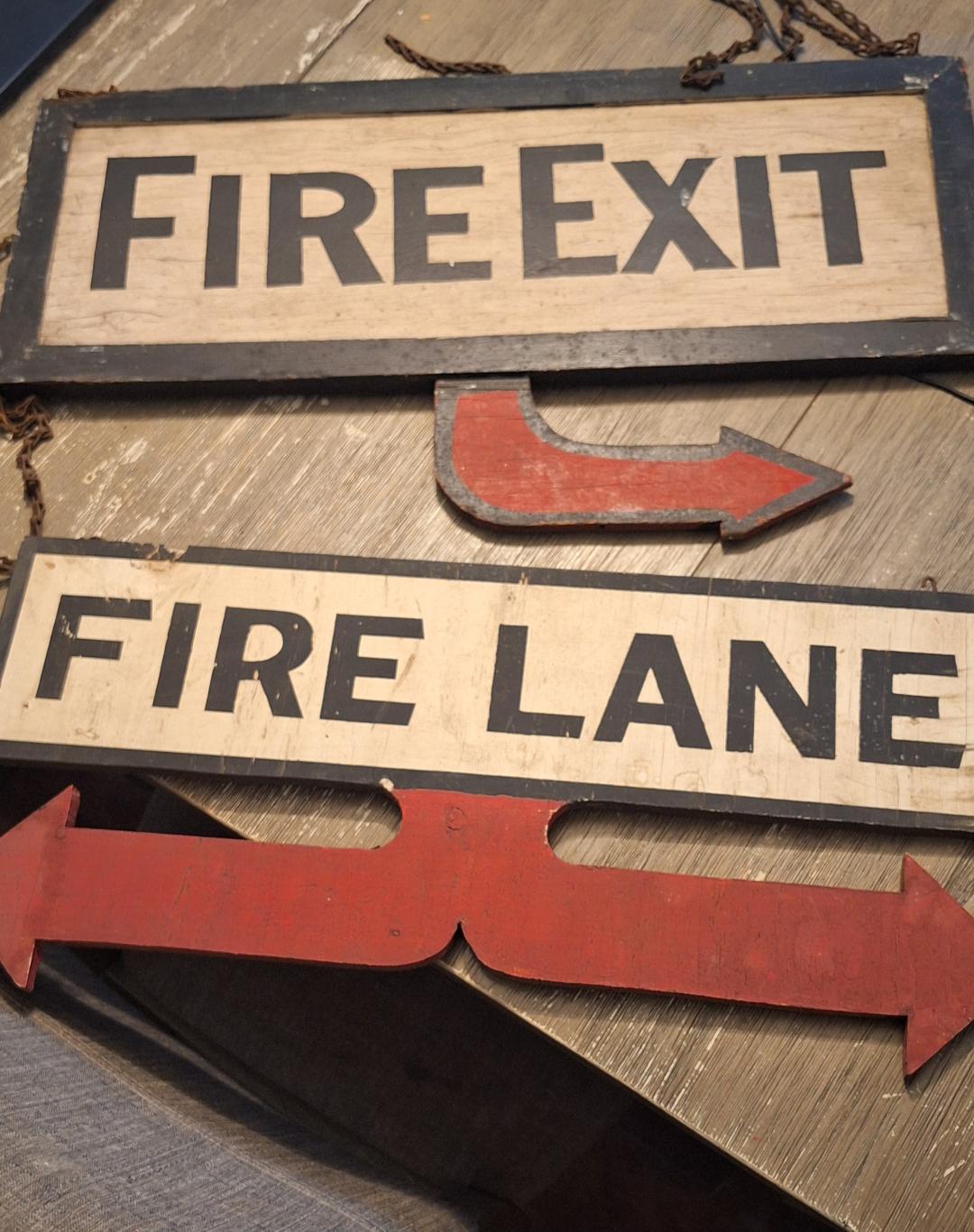 Vintage Fire Exit Signs - Etsy