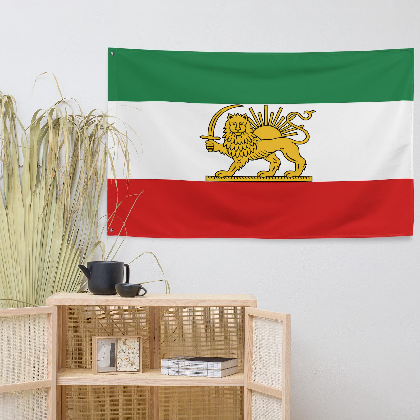 Iranian Lion and Sun Flag | Shir O Khorshid Emblem, Persian Decor - Etsy