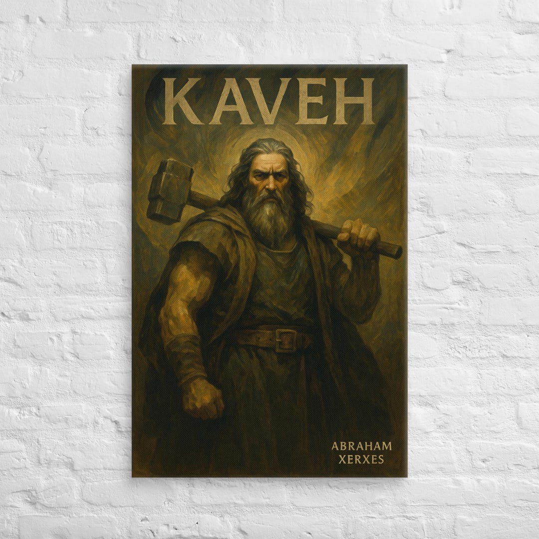 Kaveh | Legendary Persian Blacksmith Canvas Wall Art by Abraham Xerxes ...