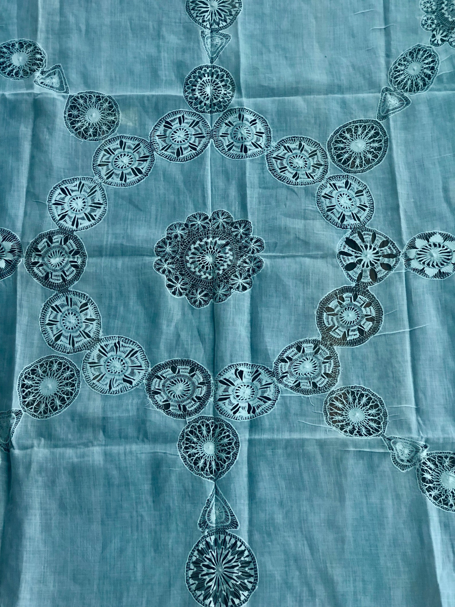 Antique Tablecloth - 1900 Tablecloth - Vintage Tablecloth - Whitework ...