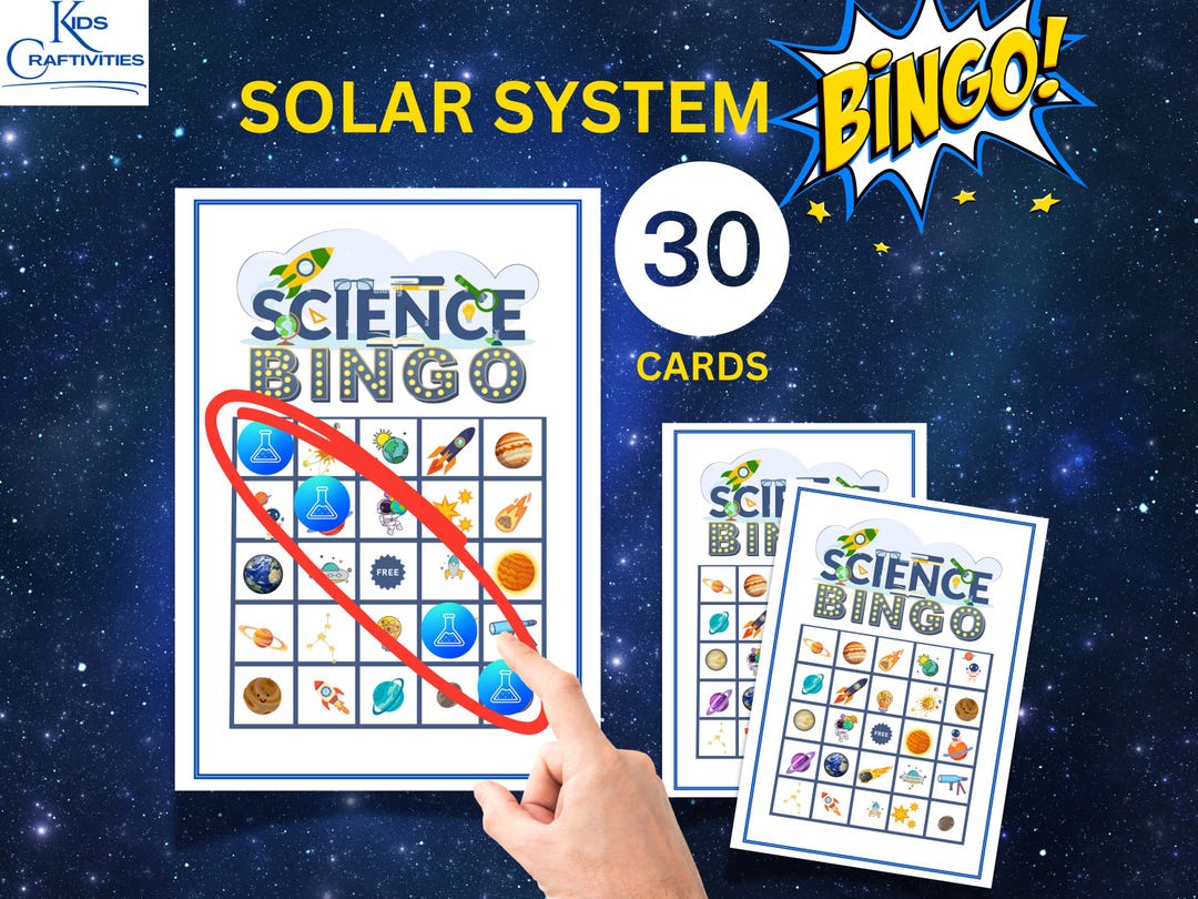 Solar System Bingo Game: Fun Science STEM Activity (PDF Downloadable ...