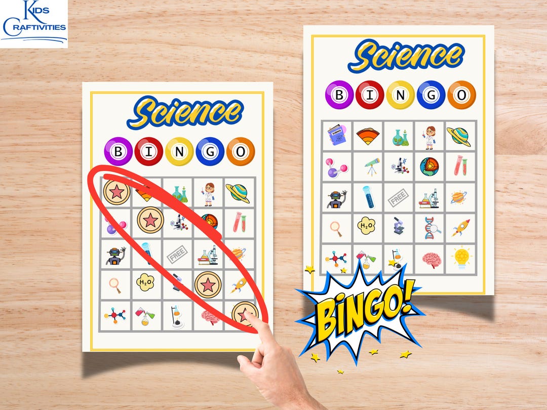 Science BINGO Printable Game for Kids – Fun STEM Learning Activity ...