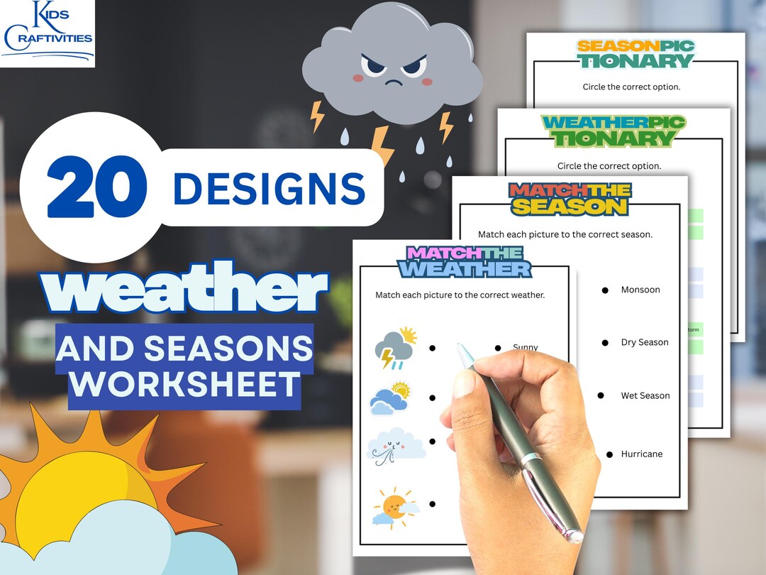 Science Weather & Seasons Activity Pack – 20 Educational Pages for Kids ...