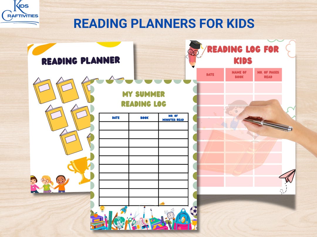 Reading Planner Printable for Kids, Summer Reading Activity Chart ...