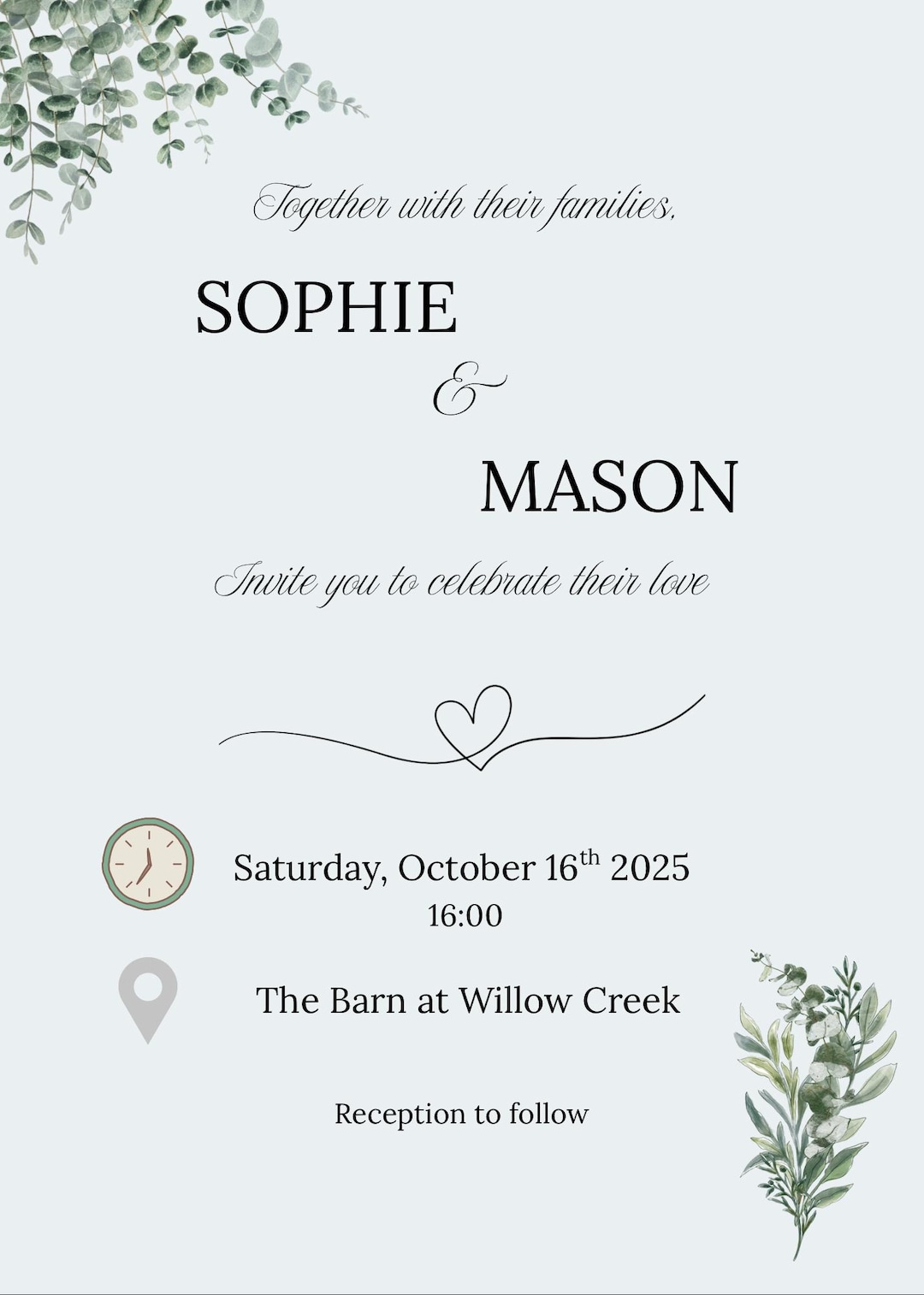 Editable Wedding Invitation & RSVP Template - Etsy