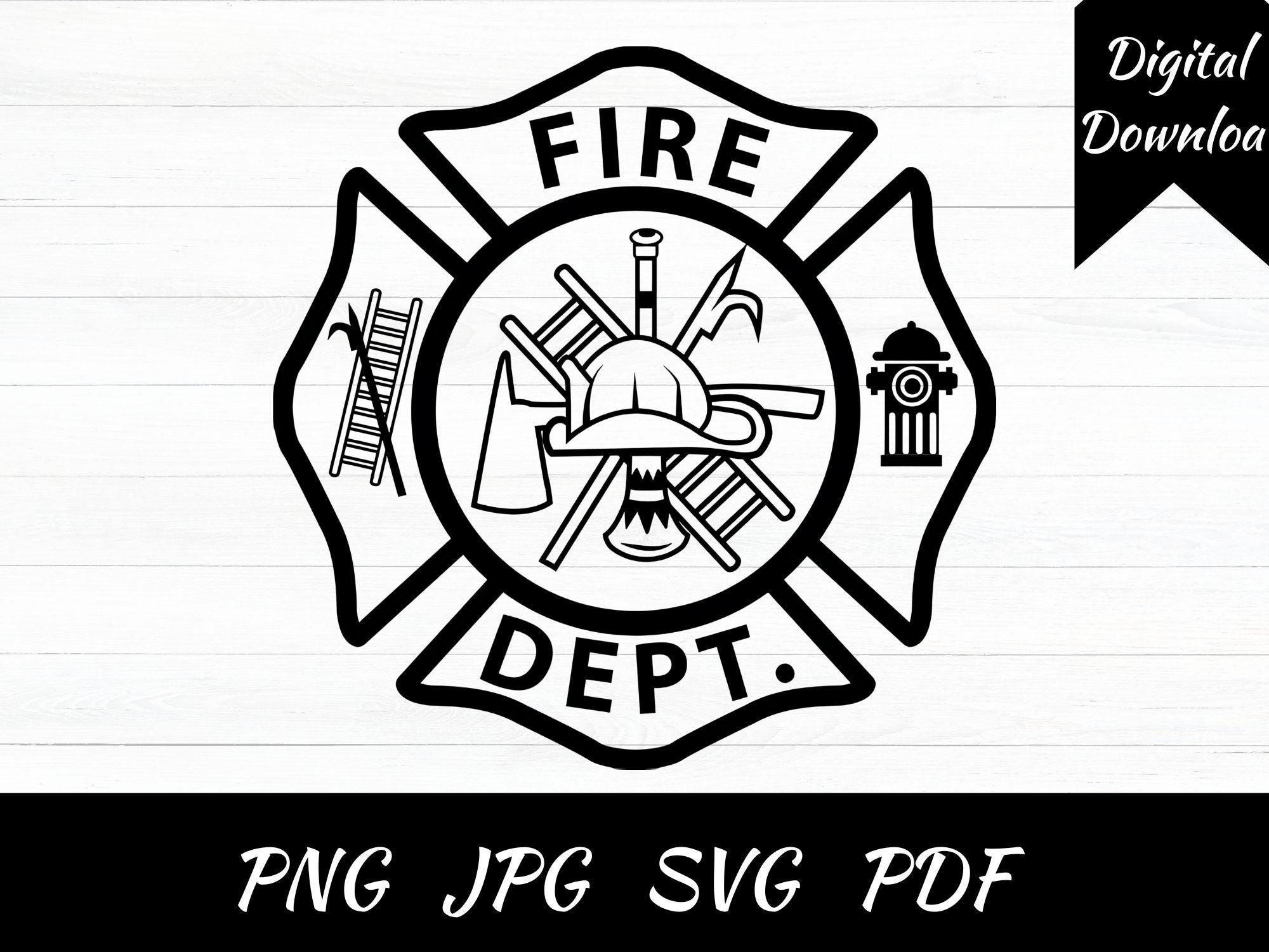 Fire Department Svg Fire Dept Svg Maltese Cross Svg Firefighter Svg ...