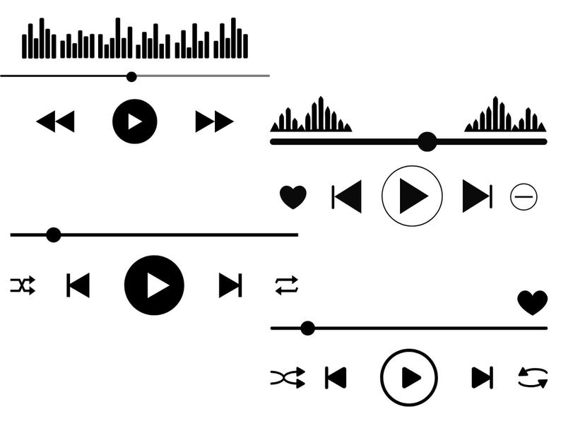Music Player Svg Bundle Music Player Display Audio Control Svg Play ...