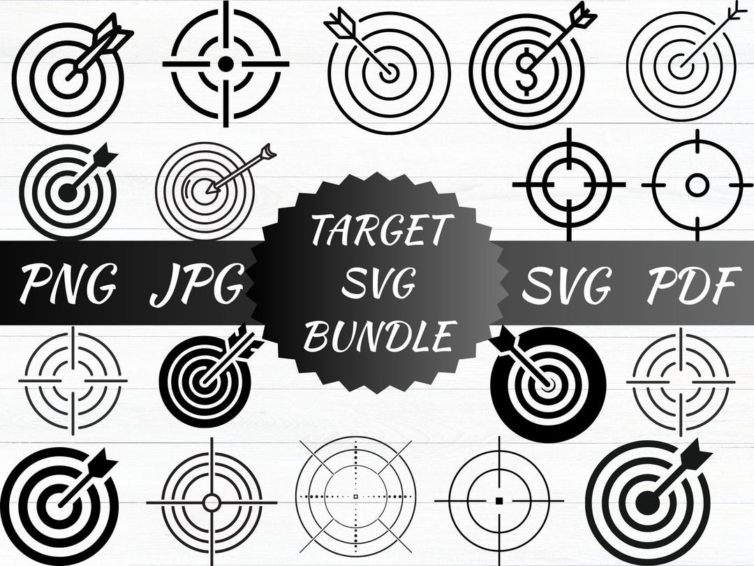 Target SVG, Bullseye SVG, Shooting Target SVG, Target Cricut, Clipart ...