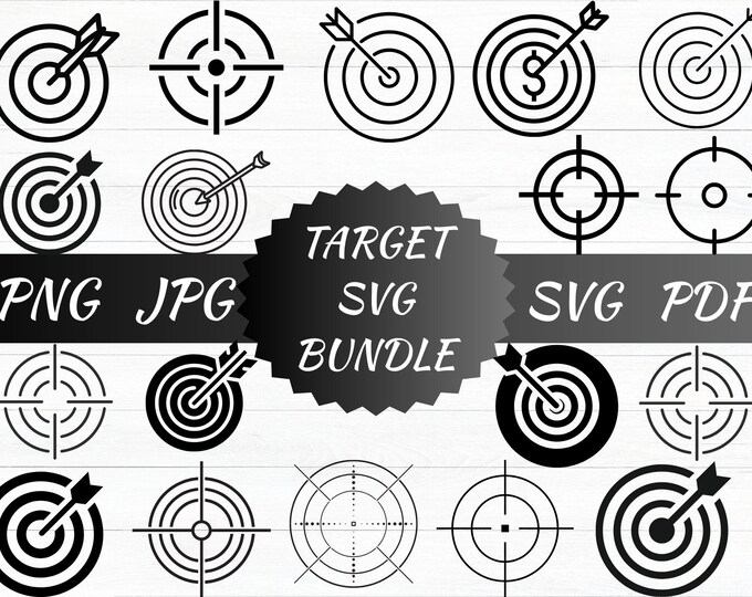 Target SVG, Bullseye SVG, Shooting Target SVG, Target Cricut, Clipart ...