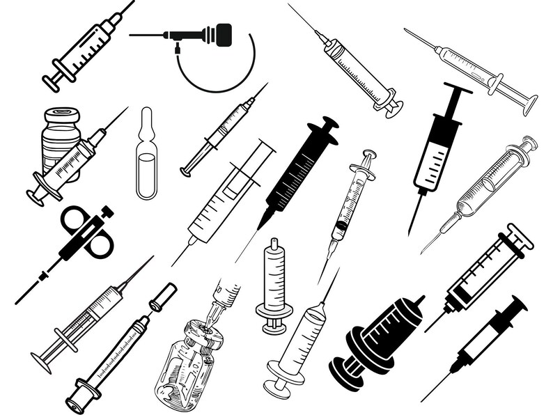 SYRINGE SVG Bundle Needle CRICUT Equipment Cut File Syringe Svg ...