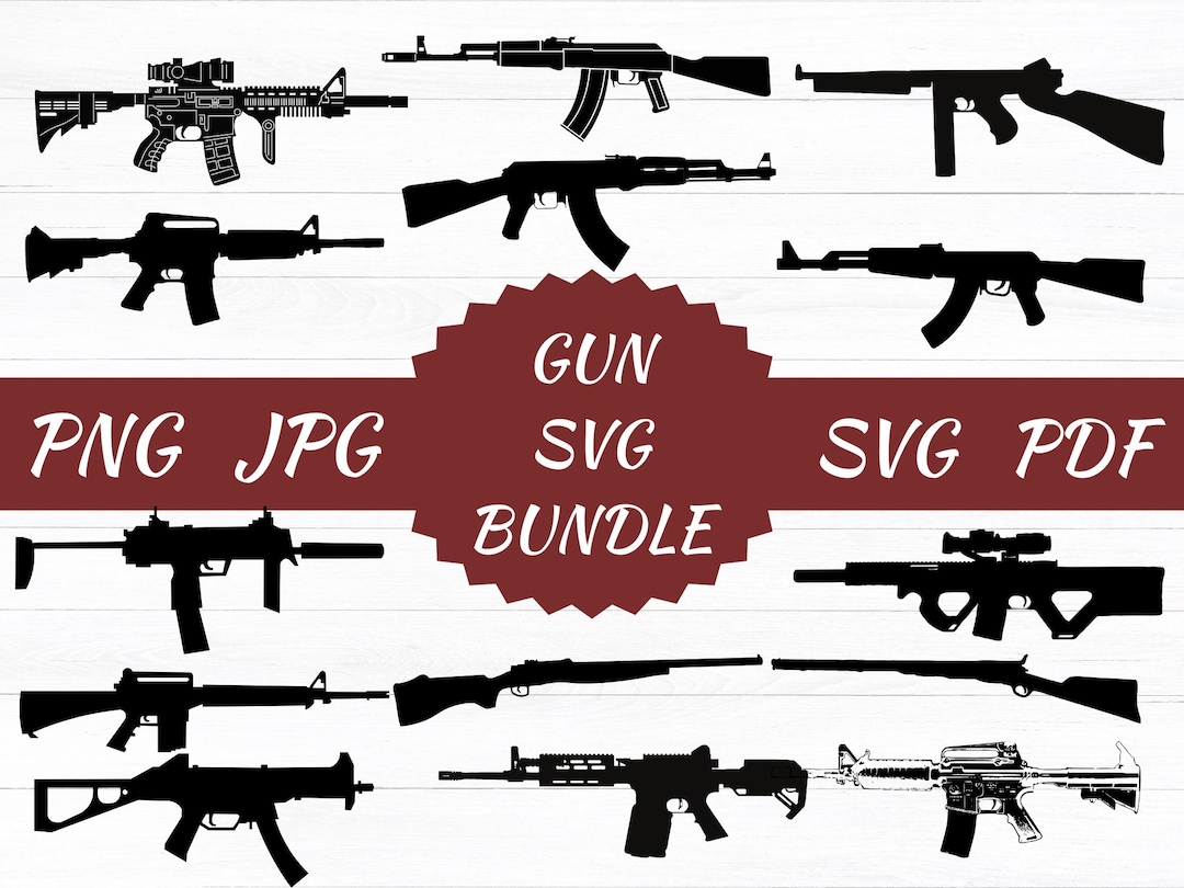 Gun Svg Bundle,army Svg,weapon Svg,pistol Svg,dagger Svg,gun Clipart ...