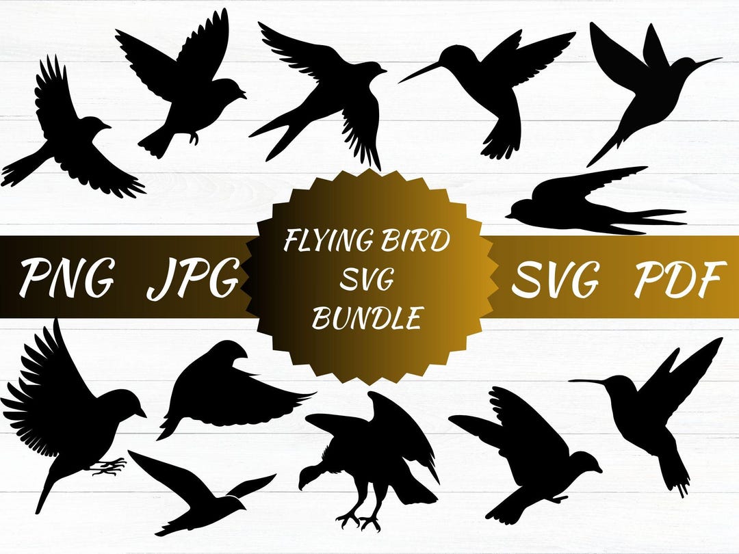 Flying Bird Silhouette SVG Bundle (digital Download) - Etsy