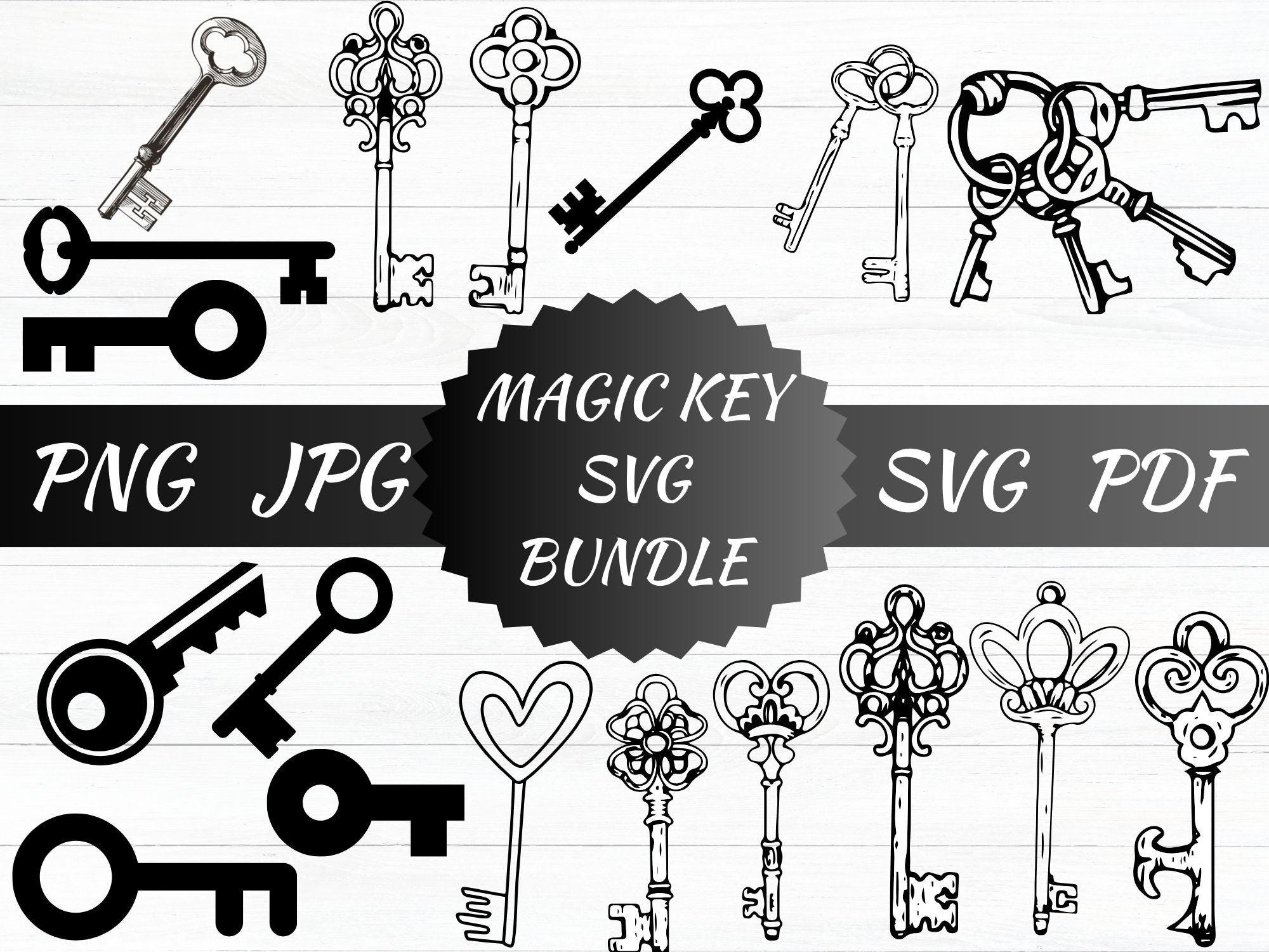 Key Svg Bundle,magic Key Svg,vintage Key Svg,lock Svg,key Lock Clipart ...