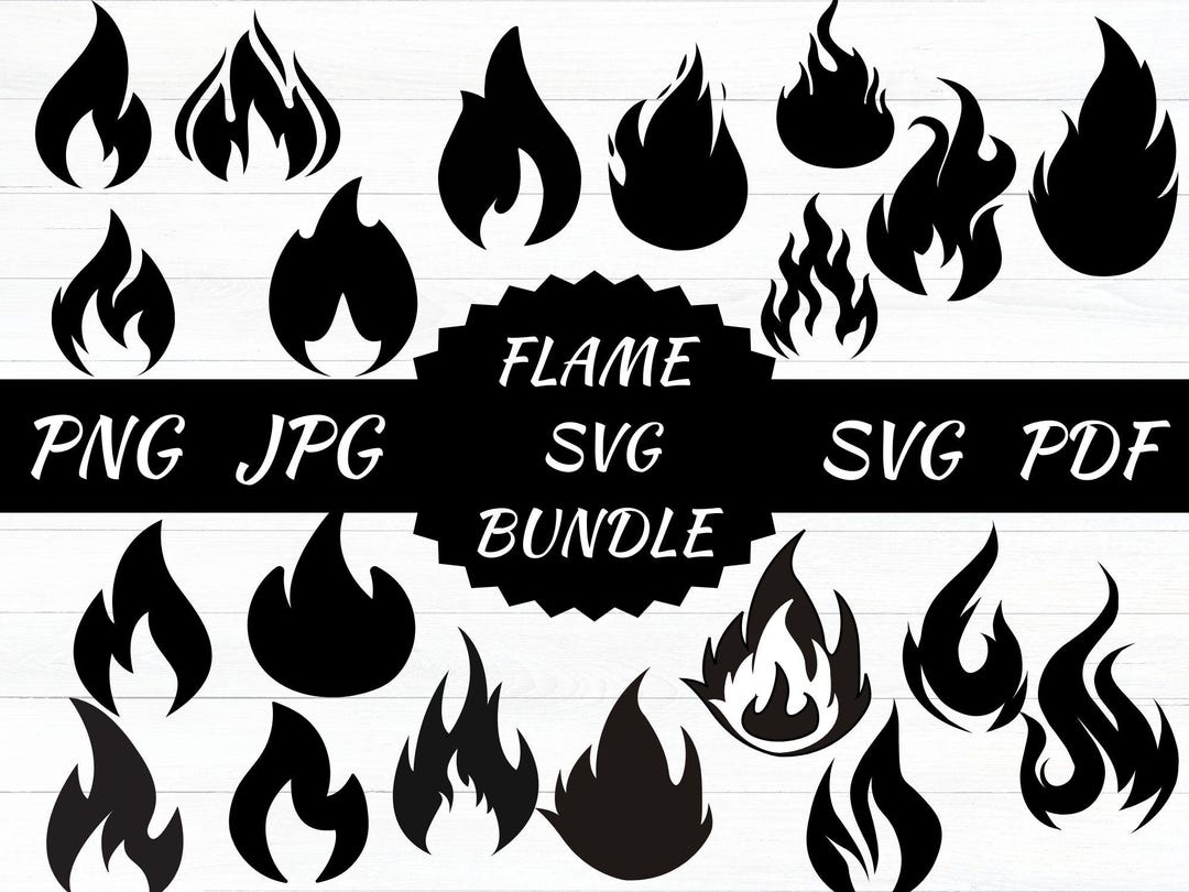 Flame SVG/ Fire SVG/ Fire Clipart/ Flames Cricut Files/ Fire Cut Files ...