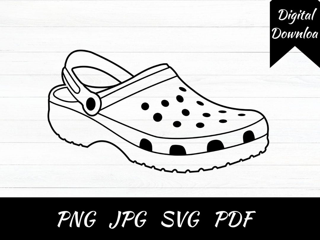 Croc Shoe Svg, Croc Shoe Png, Croc Shoe Clipart, Croc Shoe Vector,croc ...