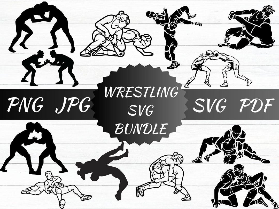 Wrestling SVG Cut Files, Wrestler Clipart (digital Download) - Etsy