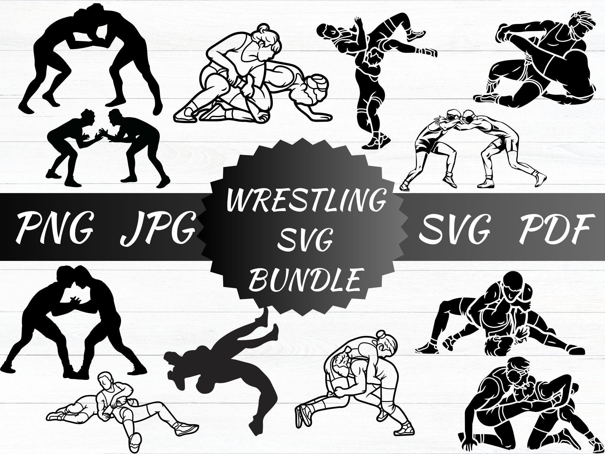 Wrestling SVG, Wrestler Svg, Wrestling Clipart SVG, Wrestling Cut Files ...