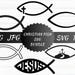 Christian Fish Svg Bundle, Jesus Fish Svg, Ichthys Svg, Religious Fish ...