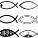 Christian Fish Svg Bundle, Jesus Fish Svg, Ichthys Svg, Religious Fish ...