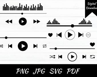 Music Player Svg Png Audio Control Svg Play Buttons Bundle Audio ...