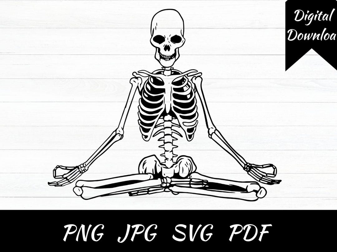 Yoga Skeleton SVG Instant Download,laser Engraving,laser File,svg ...