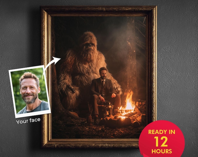 Personalized 1890s Explorer Portrait With Cryptid, Custom Historical ...