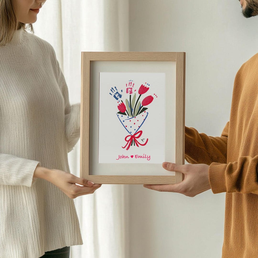 Couple Handprint Heart Art | Merge Your Palms Into One Painting ...
